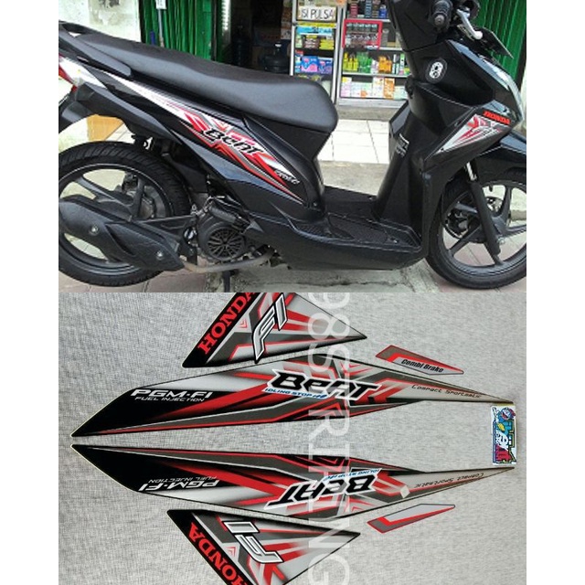 Jual STRIPING BEAT F1 HITAM ISS TAHUN 2015 LIS STANDAR STIKER ORI NEW ...