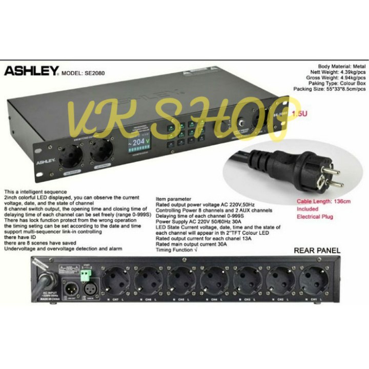 Jual Power Ashley Sequencer SE2080 Ashley SE 2080 Original | Shopee ...