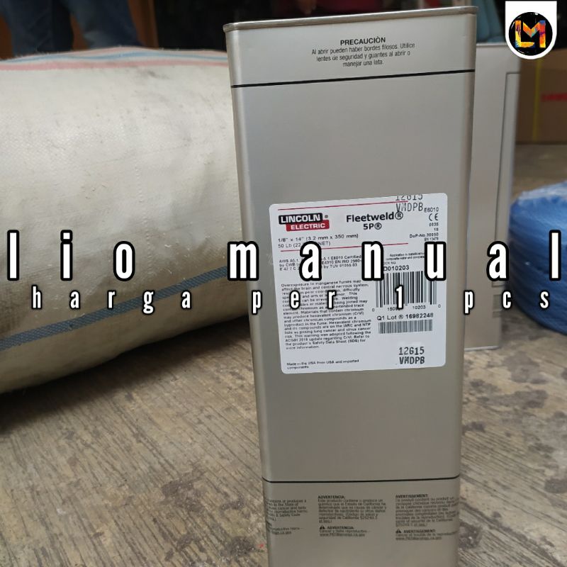 Jual kawat las Lincoln Usa Fleetweld E6010 50LB size 3.2mm x 350mm ...