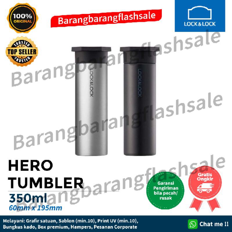 Jual Lock & Lock Hero Tumbler 350ml Lock n Lock tumbler silver black ...