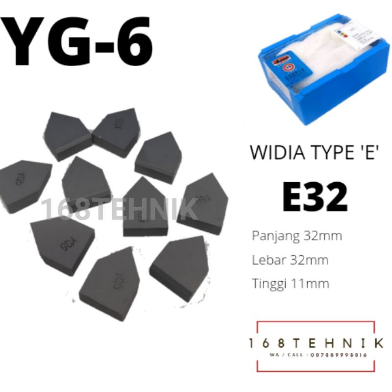 Jual MATA WIDIA YG6 E32 ECER / PAHAT WIDIA CARBIDE YG-6 E32 / MATA ...