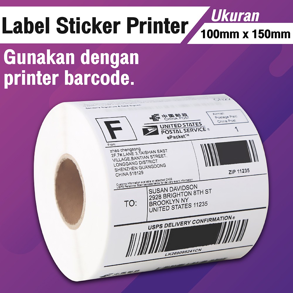 Jual BG OFFICE LABEL ROLL - STICKER LABEL - THERMAL PAPER 150X100cm ...