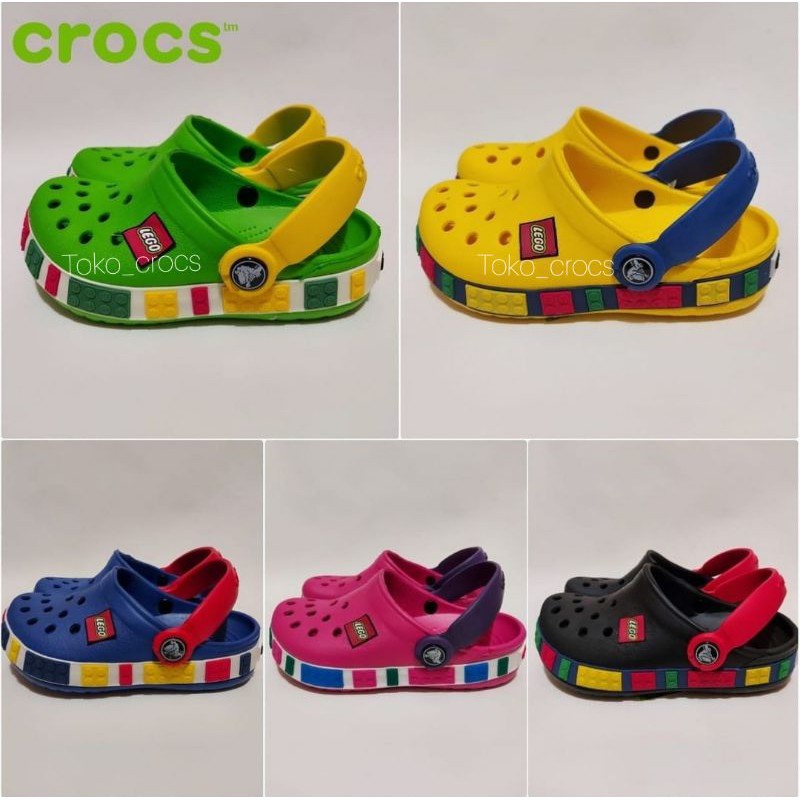 Jual Crocs anak clog lego / kids junior | Shopee Indonesia
