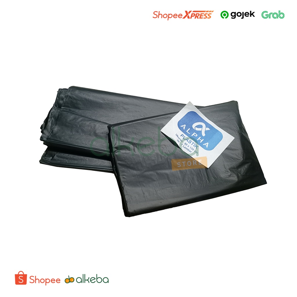 Jual Trash Bag Hitam 90 x 120 cm Alpha Kantong Plastik Sampah Polybag ...