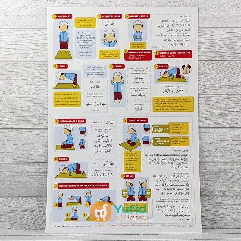 Jual Poster Sholat Anak Islam Sesuai Sunnah | Shopee Indonesia