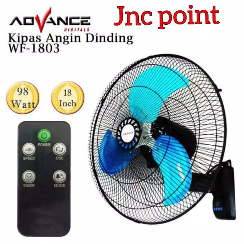 Jual Kipas Angin Remote Dinding / Wall Fan Advance WF 1803 18" | Shopee ...