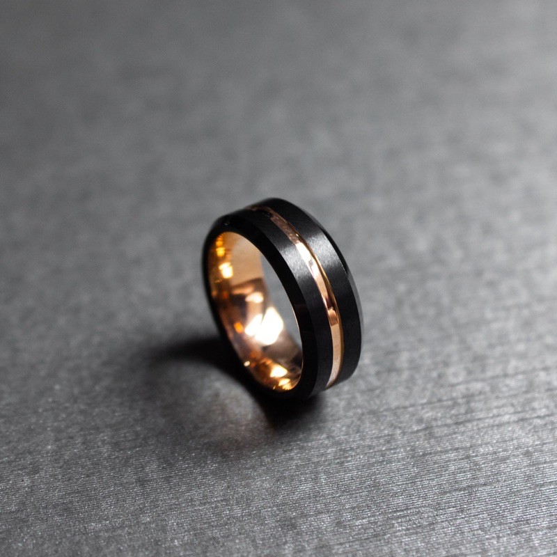Jual LUCAN - Emance Series Cincin Pria Cowok Keren Hitam Premium Cincin ...
