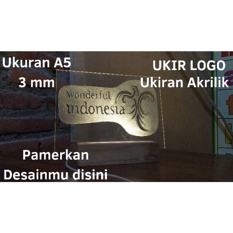 Jual Lampu Akrilik LED 3mm Custom Desain Logo akrilik ukir Akrilik LED ...