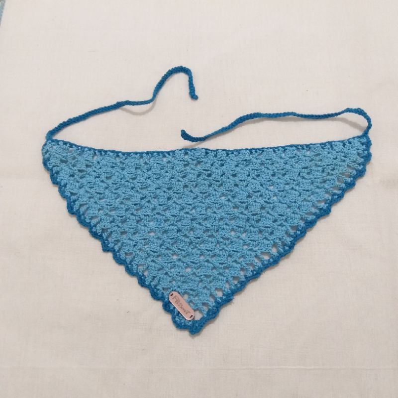 Jual Crochet bandana bando rajut segitiga crochet headband | Shopee ...