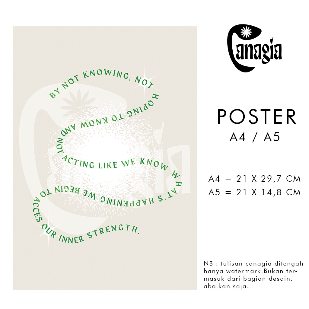 Jual POSTER DINDING/POSTER KAMAR - BY NOT KNOWING | Shopee Indonesia