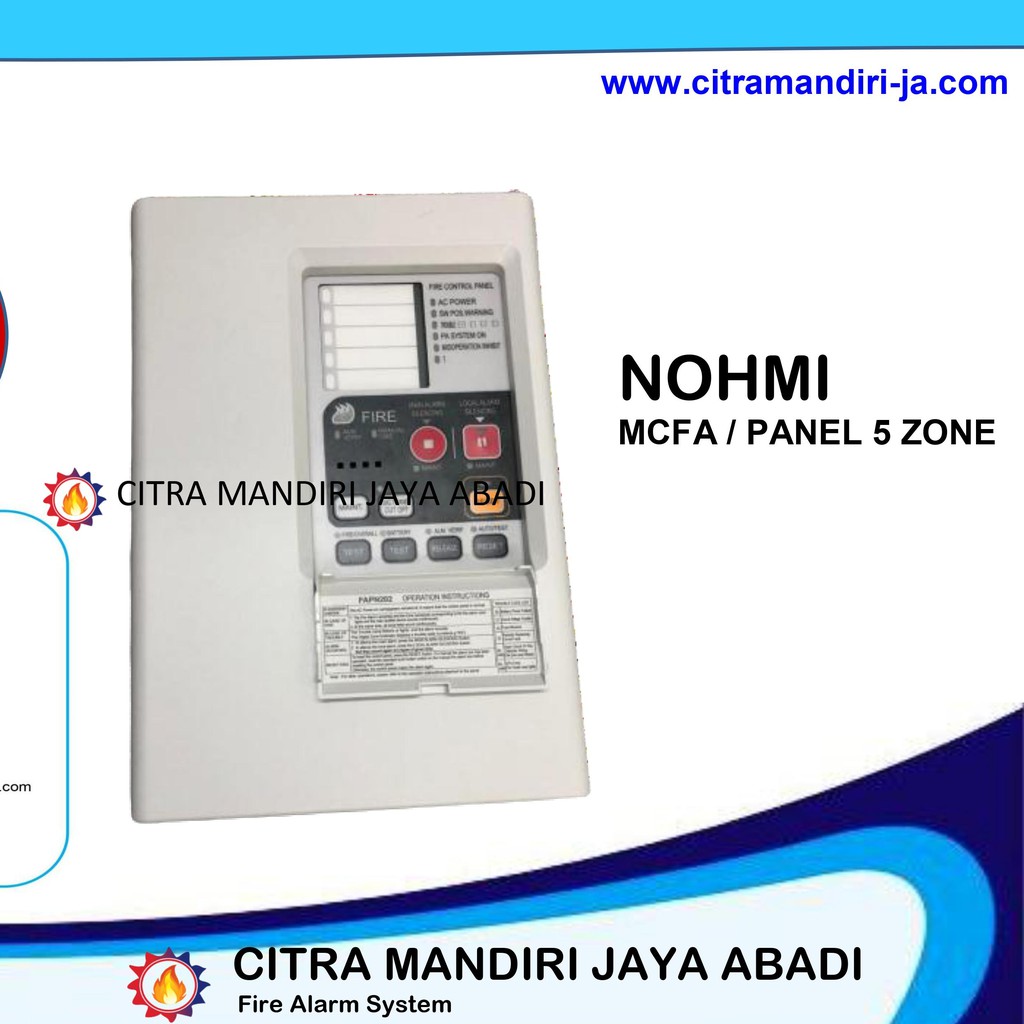 Jual MCFA Panel Fire Alarm 5 Zone merk NOHMI | Shopee Indonesia