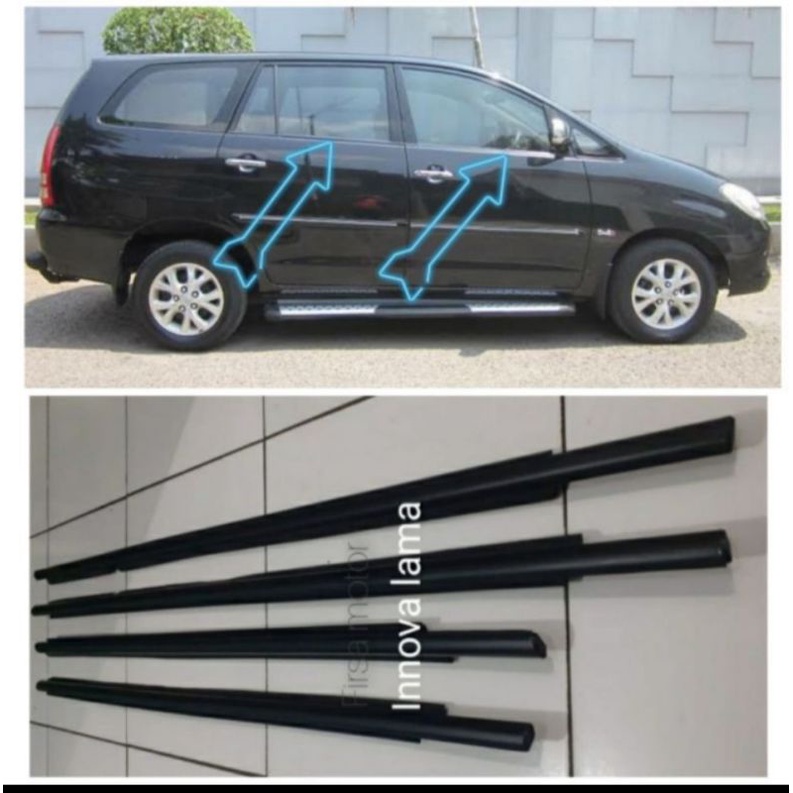 Jual pelipit kaca luar water strip kaca toyota innova 2006-2015 ...