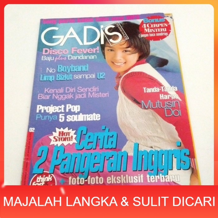 Jual Majalah GADIS No.2 Jan 2001 DIANA Langka | Shopee Indonesia