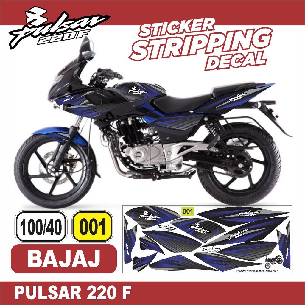 Jual Stiker Decal Striping Bajaj Pulsar 220 Variasi Bajaj Aldea Sticker ...