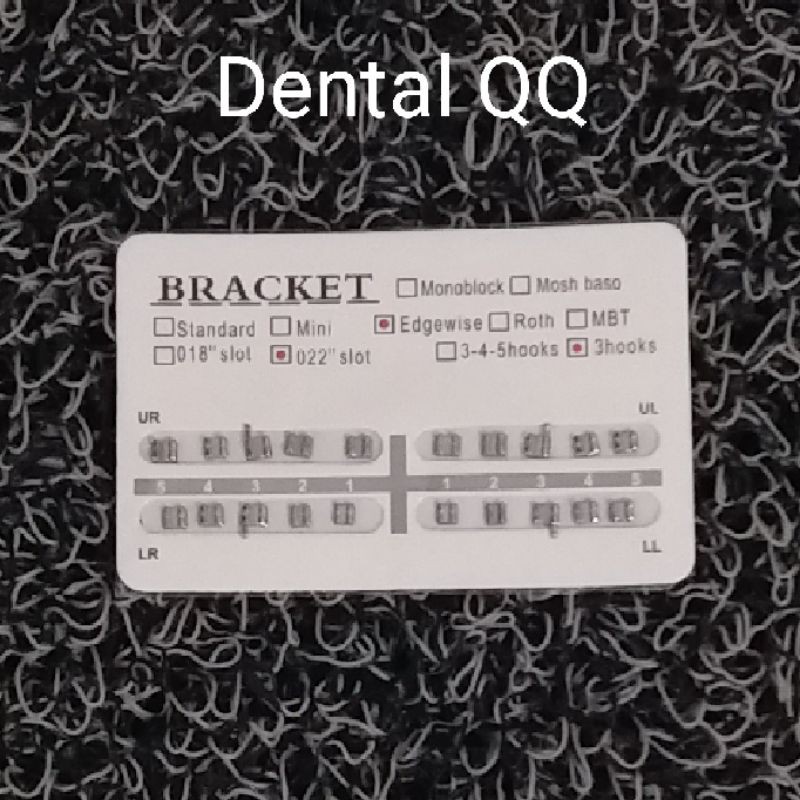 Jual Dental bracket ortho metal edgewise 022 // braces behel kawat gigi ...