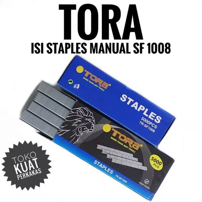Jual Isi staples gun manual Tora medium duty 8mm paku staples tangan ...