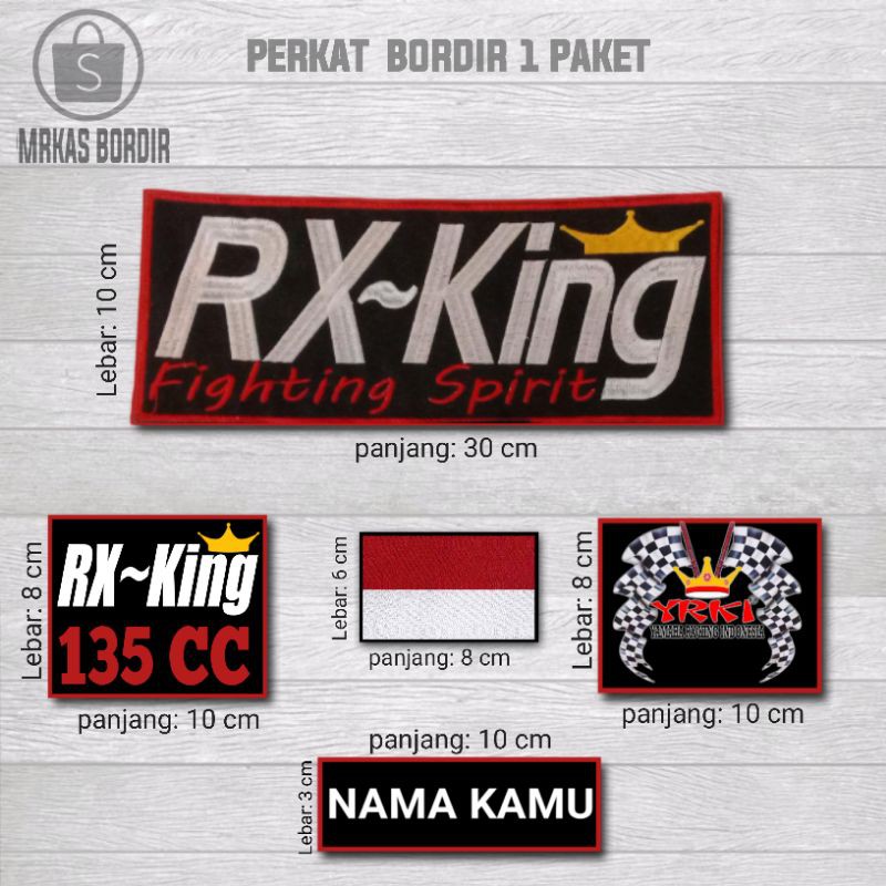 Jual Emblem bordir perkat Rx king | Shopee Indonesia