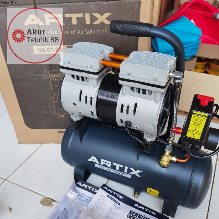 Jual kompressor angin listrik oilless 3/4 HP 9 liter ARTIX OA 0709 ...