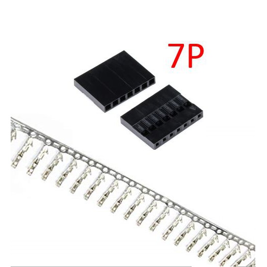 Jual 7P Dupont Black Housing 2.54mm jumper wire Cable + Female ...