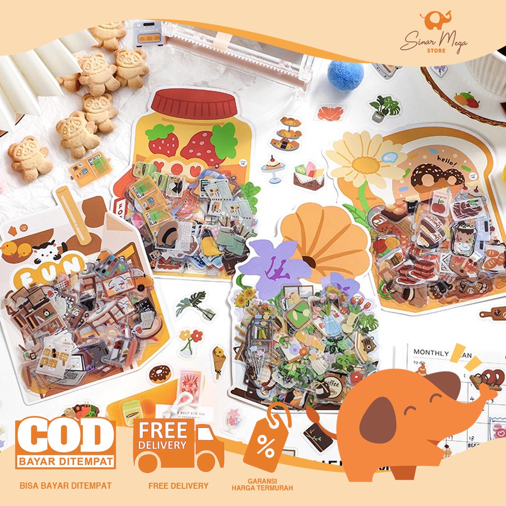 Jual Miniature Cute Stuff Flake Stickers / Sticker Tempel Lucu / Stiker ...