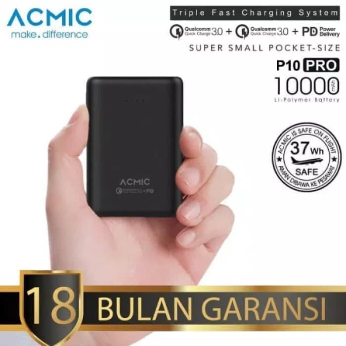 Jual populer ACMIC P10PRO Mini Powerbank 10000 mAh Quick Charge 3.0 ...