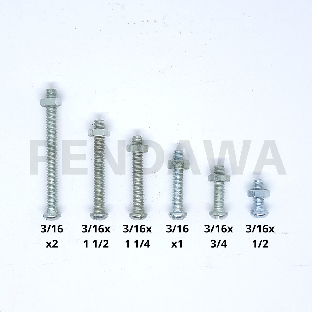 Jual Baut Mur Seng 3/16x1 Baut Sepeda Putih Merk TMS 1 pc | Shopee ...