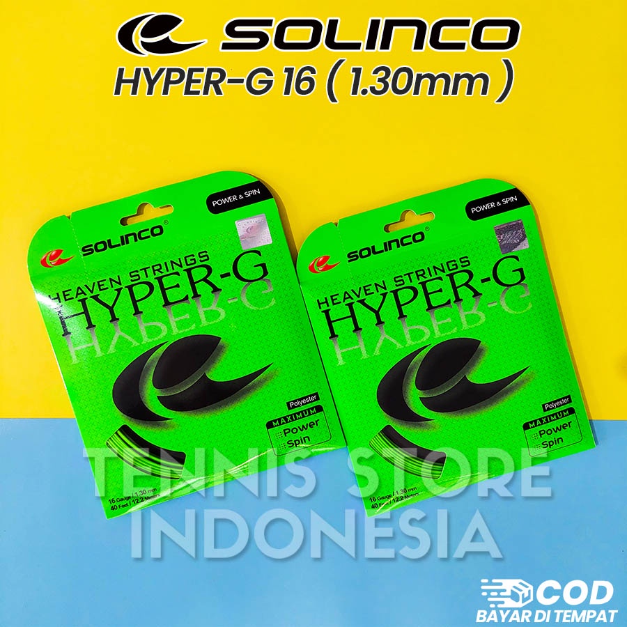 Jual Senar Tenis Solinco Hyper-G 16 / 1.30 String Original | Shopee Indonesia