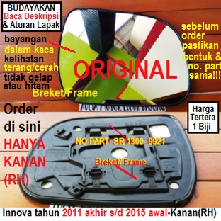 Jual kaca spion original toyota innova new tahun 2011 akhir 2012 2013 ...