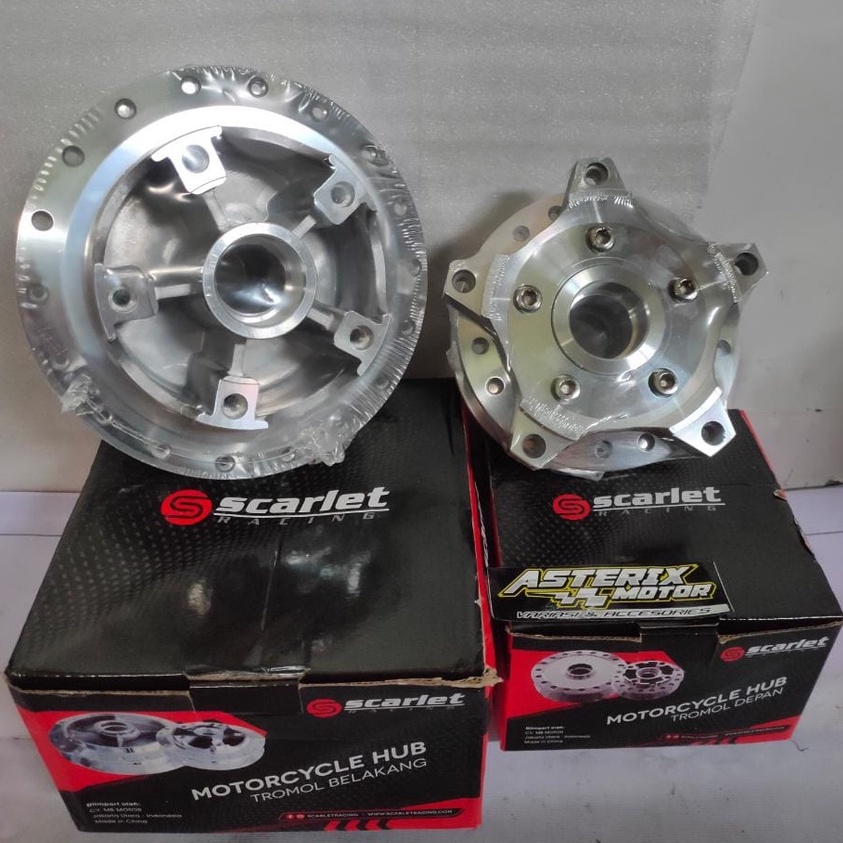 Jual Tromol Set Depan Belakang Jupiter MX king Chrome Scarlet Racing ...