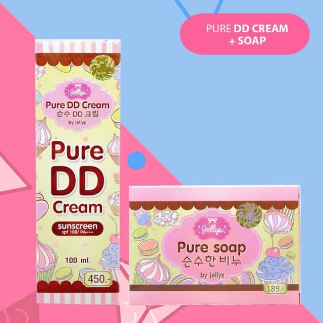 Jual [SOAP+DD CREAM] Paket SOAP+DD CREAM Jellys Pure Thailand | Shopee ...