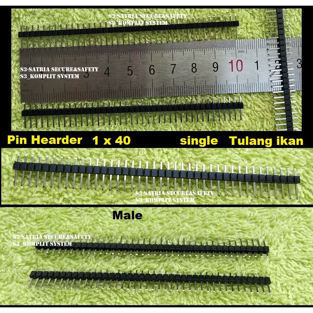 Jual Single Konektor Pin Hearder 1x40 Tulang ikan Male 1 x 40 connector ...
