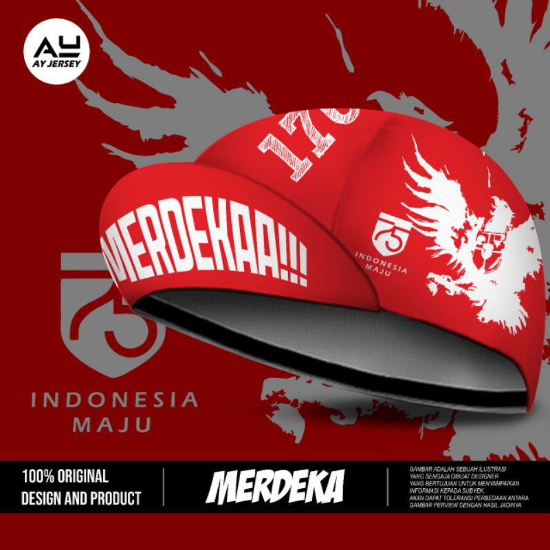 Jual CYCLING CAP MERDEKA (TOPI SEPEDA) | Shopee Indonesia