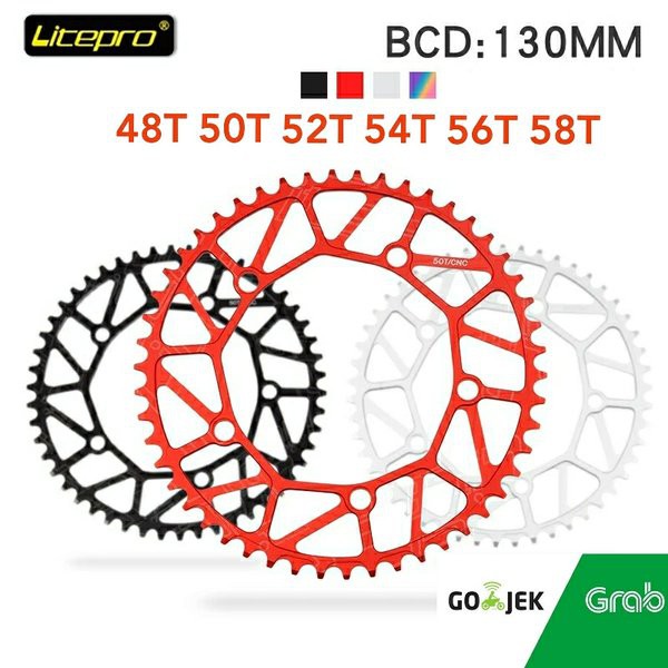 Jual CHAINRING LITEPRO 50T 52T 54T 56T 58T BCD 130 Narrow Hollow Chain ...