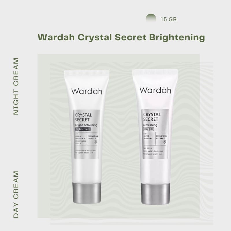 Jual WARDAH CRYSTAL SECRET Brightening Day / Night Cream 15mL | Shopee Indonesia