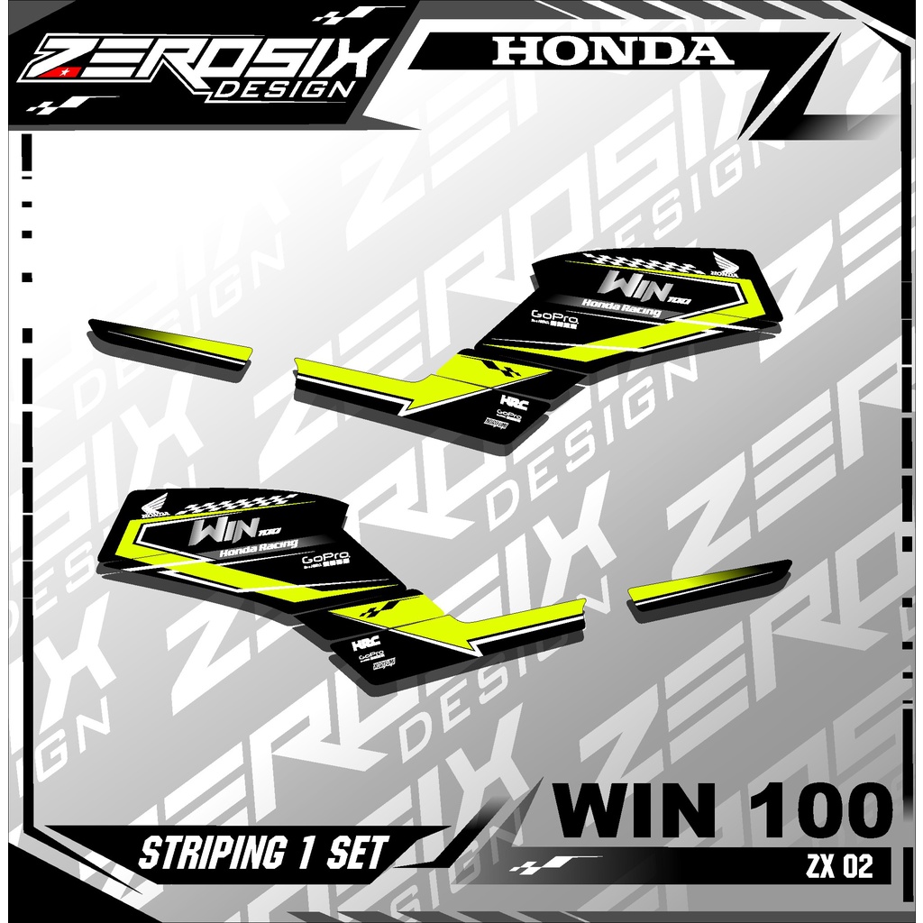 Jual Stiker Striping Honda WIN 100 Desain Racing Road Race- Stiker Lis ...
