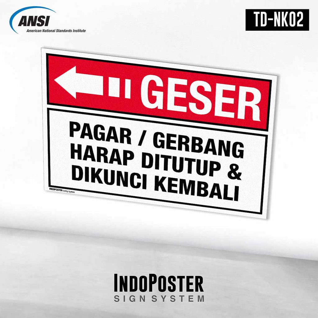Jual Stiker Sign Pagar Gerbang Harap di Tutup dan di Kunci Kembali ...