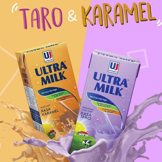 Jual Susu Ultra Milk TARO I KARAMEL 200 Ml / 24 Pcs | Shopee Indonesia