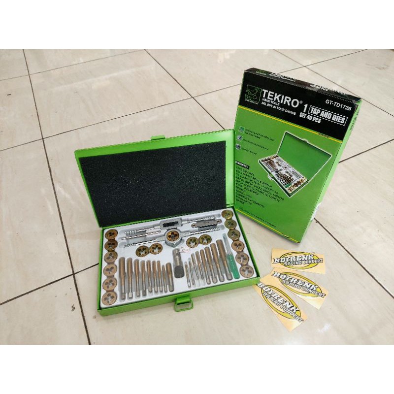 Jual HAND TAP SET TEKIRO HAND TAP TEKIRO SET 40PCS TAPS AND DIES TEKIRO ...