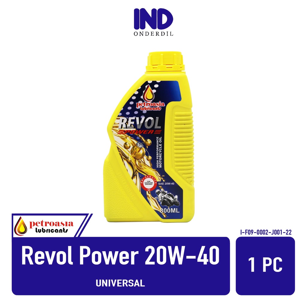 Jual Oli-Oil Revol Power SAE 20W-40 800 Ml-Mili-0.8 L-Liter API Service ...