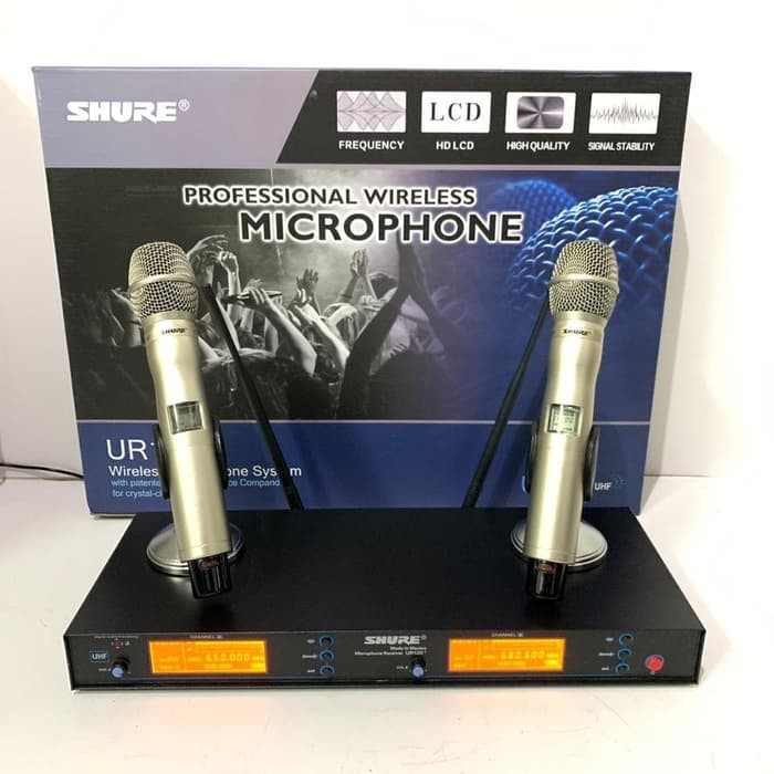 Jual mic wireless shure ur 12d+ Mic wireless shure UR 12D (2 pegang ) | Shopee Indonesia