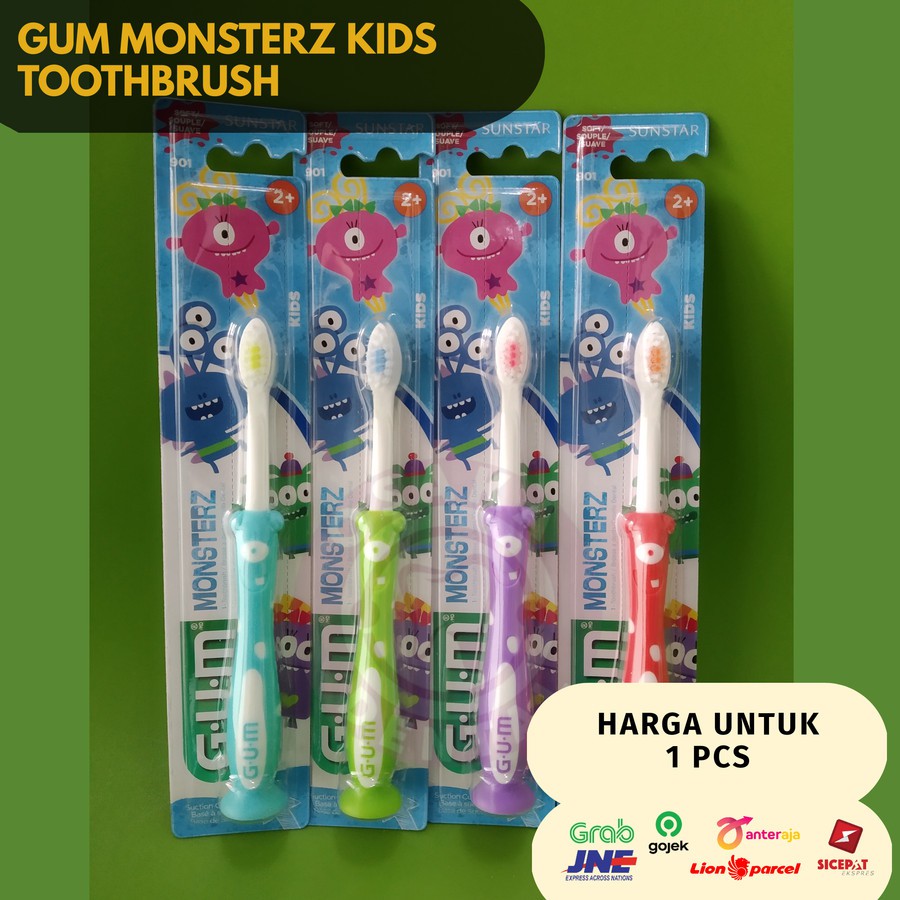 Jual GUM Monsterz Kids Toothbrush (Sikat Gigi Anak Umur 2th ke atas ...