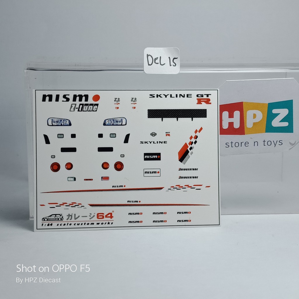 Jual Decal Set Hotwheels Skyline R34 Nismo Z-tune - Transparant DCL15 ...