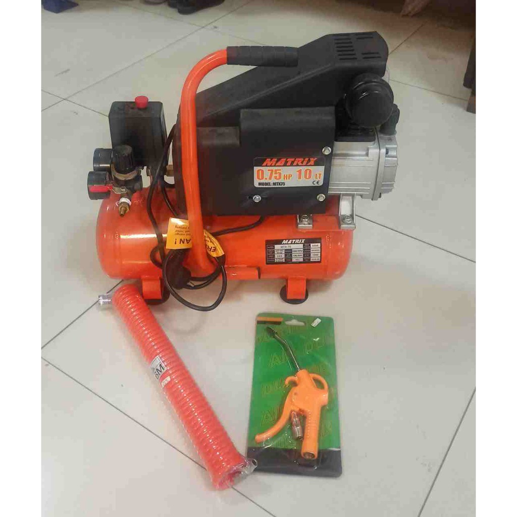 Jual Compressor Mini Matrix MTX 75 (3/4HP) + air duster + selang recoil ...