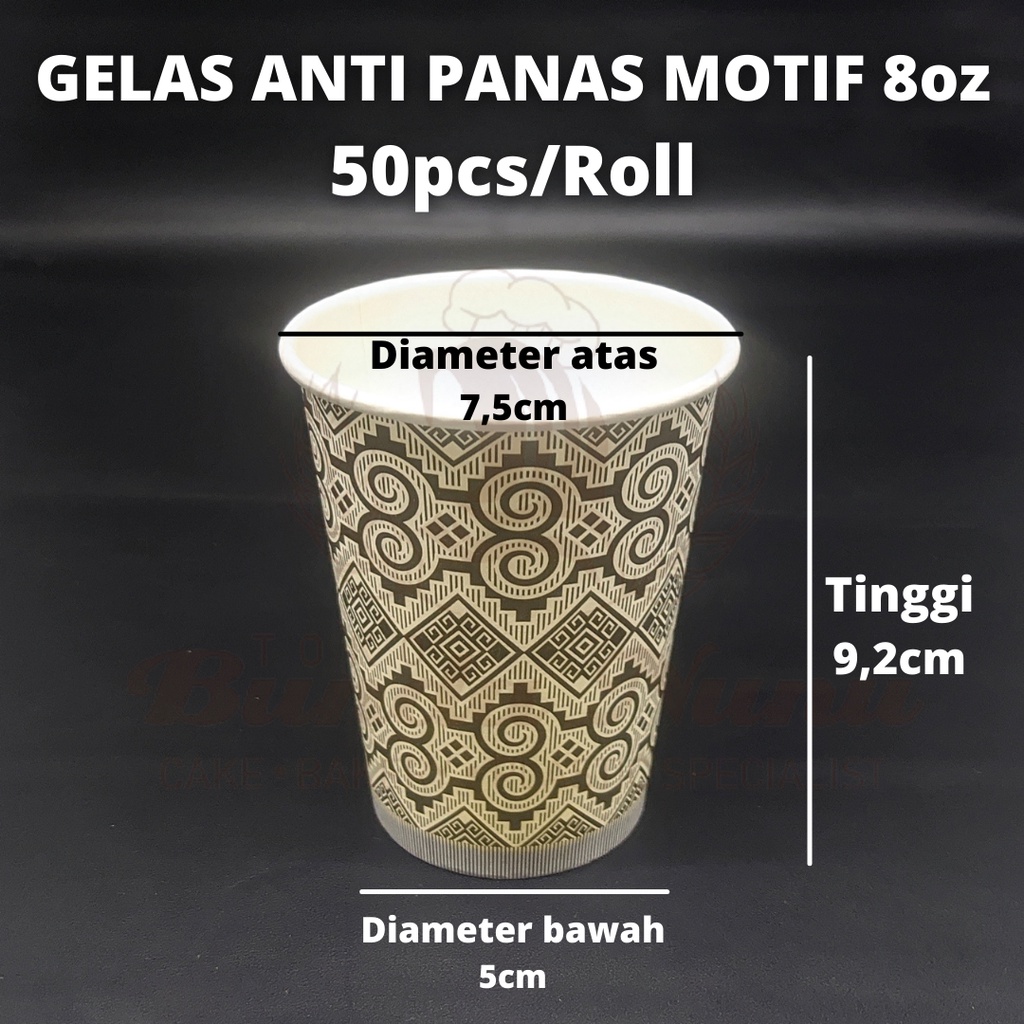 Jual Paper Cup 8oz Gelas Kopi Anti Panas Gelas Kertas Kopi Polos dan Motif 50 pcs | Shopee Indonesia