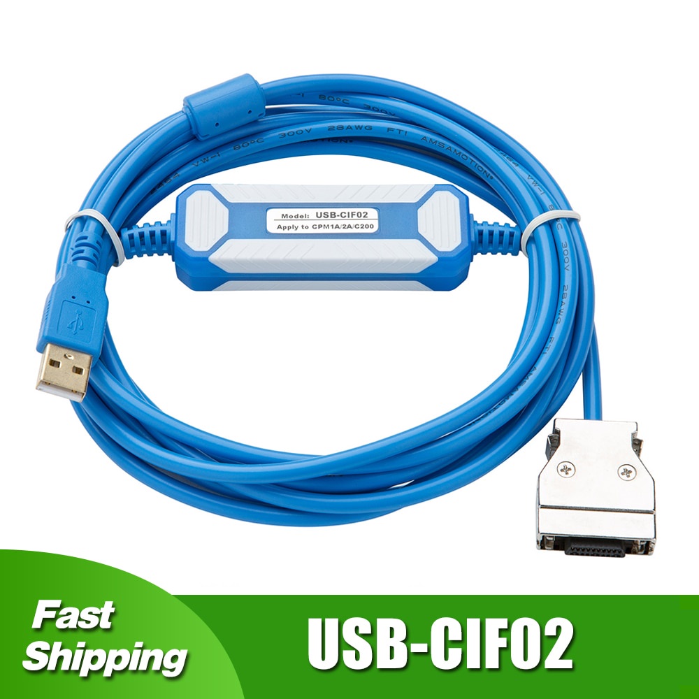 Jual USB-CIF02 For Omron PLC Programming Cable CPM1A/2A/CQM1/CPM1 ...