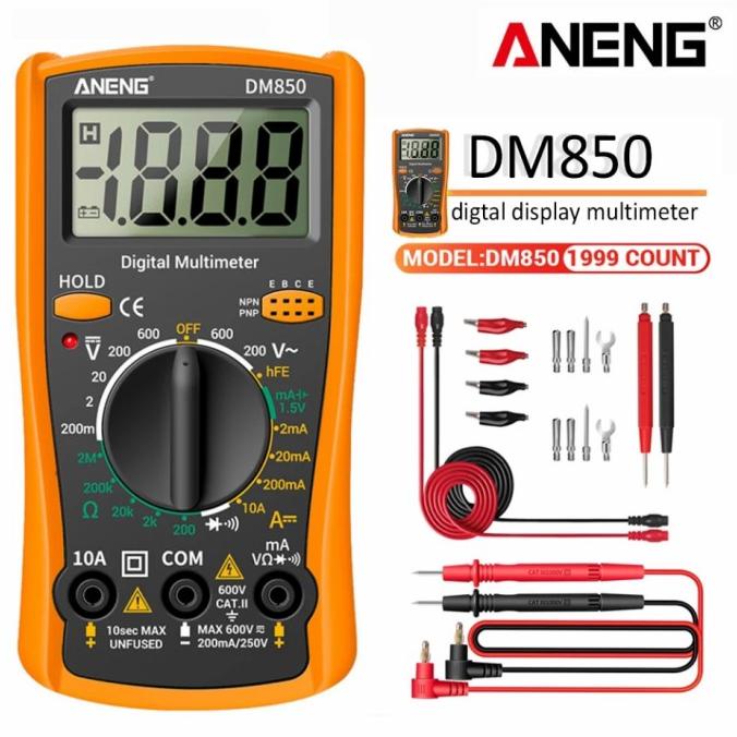 Jual NEW ANENG DM850 Paket Lengkap Digital Multimeter Avometer ...