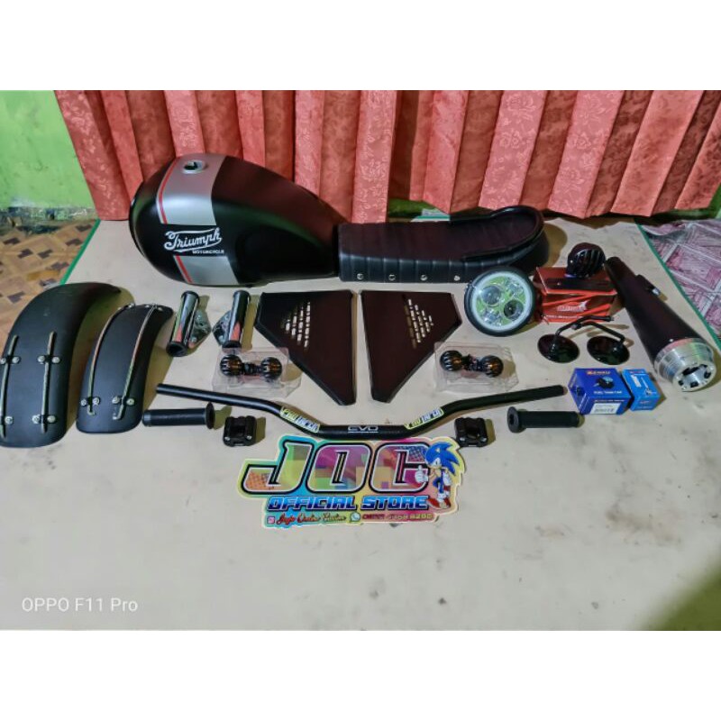 Jual paket boober scrambler japstyle tangki triumph latin | Shopee ...