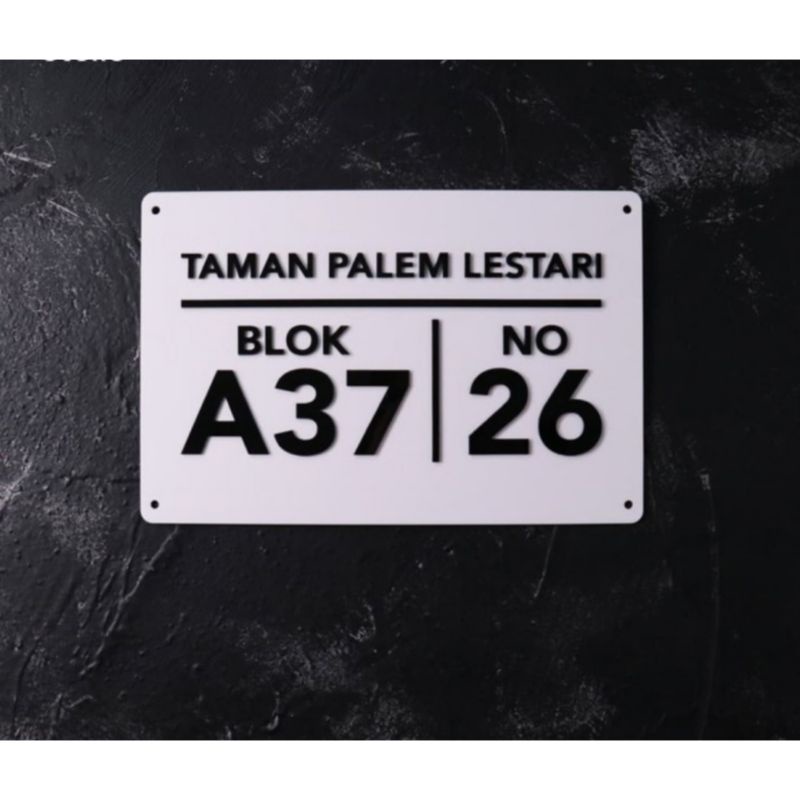 Jual ACRYLIC NOMOR RUMAH | NO RUMAH ACRYLIC | NOMOR RUMAH CUSTOM ...