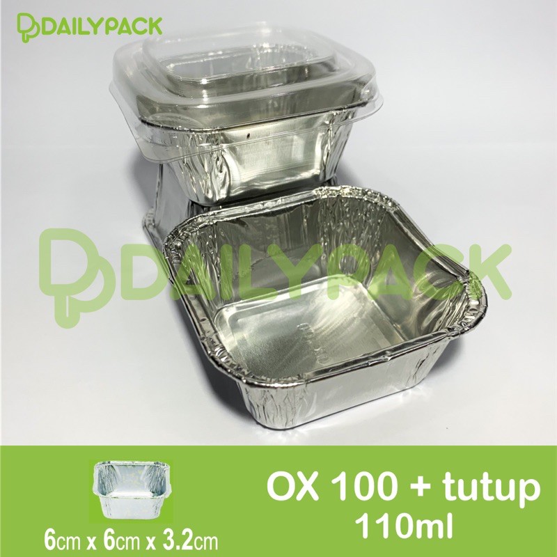 Jual ALUMINIUM FOIL CUP OX 100 + TUTUP MIKA | Shopee Indonesia
