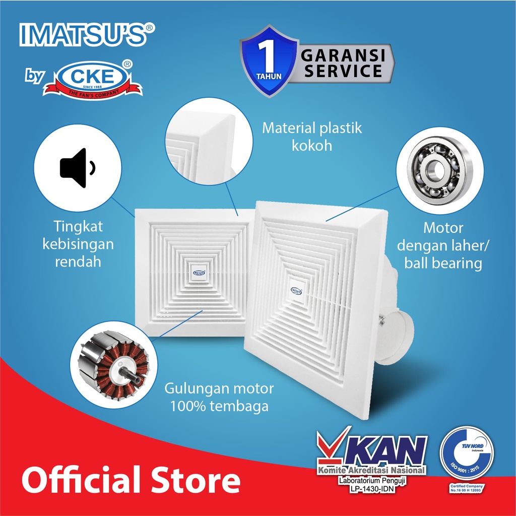Jual Exhaust Ceiling Imatsu 12inch EC-BPT10-30P/IMT-BB-ST Eksos Plafon ...